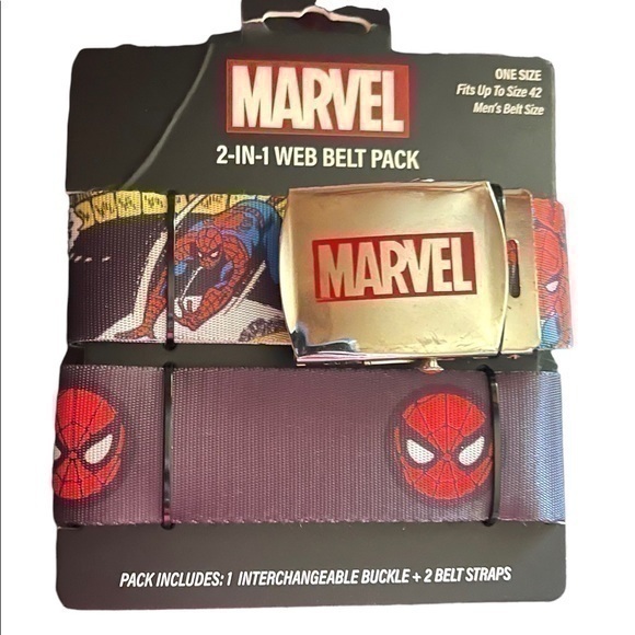 Marvel | Accessories | Marvel 2in Classic Webb Belt Set Spider Man Plus ...